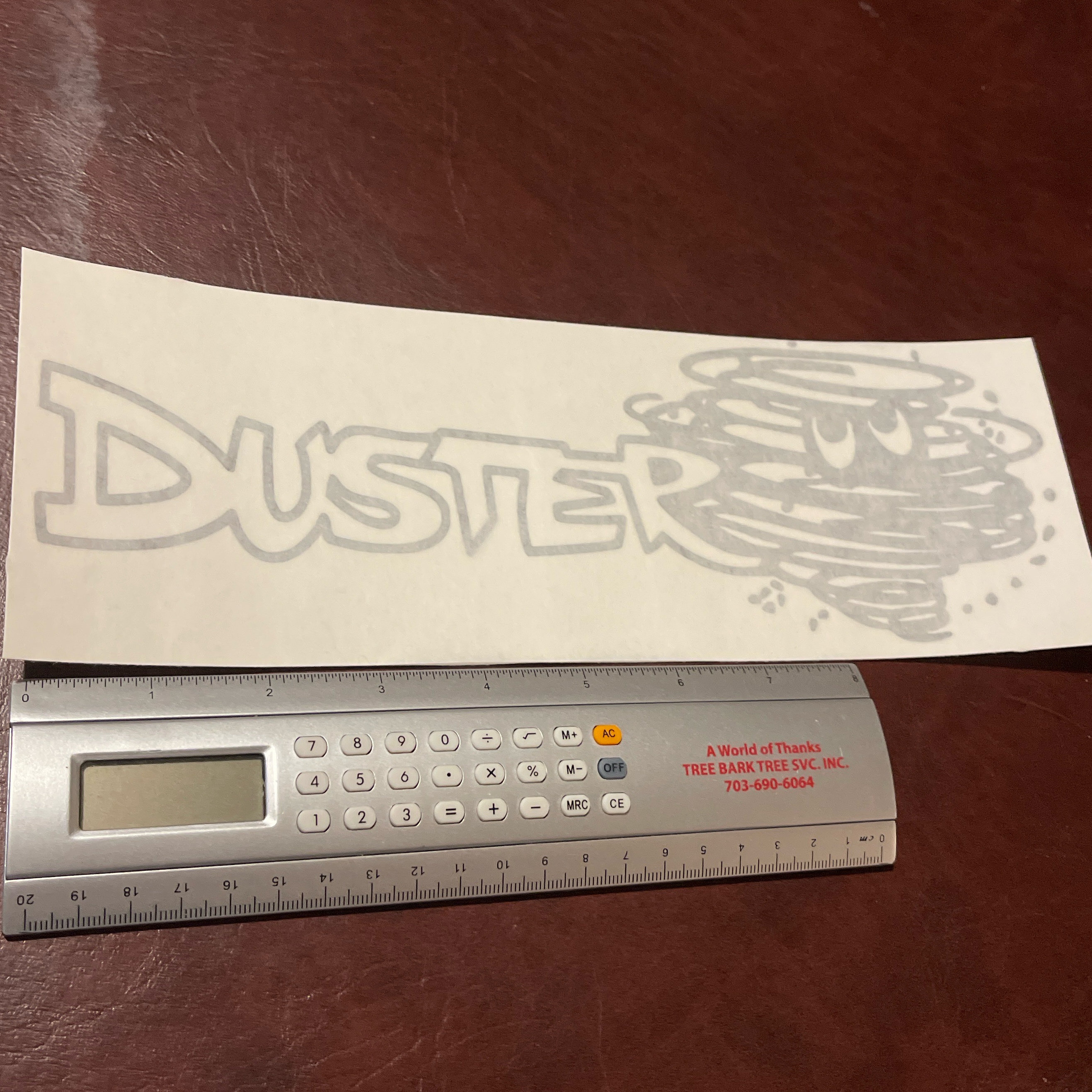 Plymouth Duster Dust Devil Vinyl Decal Black White 11 Inch Car Mascot ...