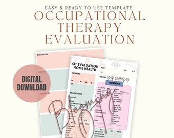 Occupational Therapy Basic Evaluation - Etsy