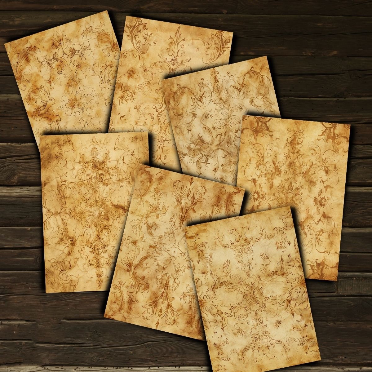 25 PNG Vintage Letter Old Paper Printable Lavender Junk Journal Pattern ...