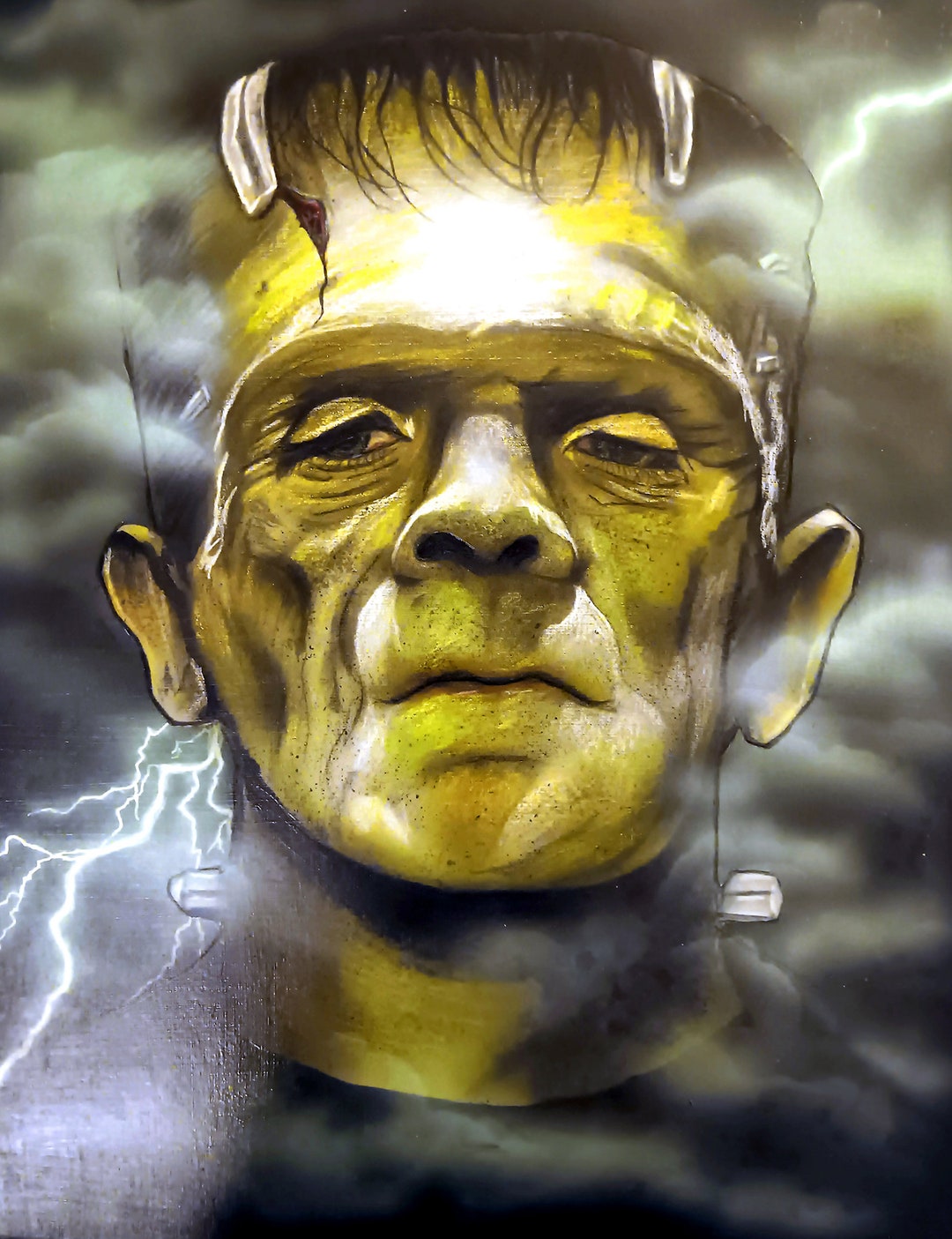 Frankenstein Monster Acrylic Painting | Gothic Monster Art (15inx20in ...