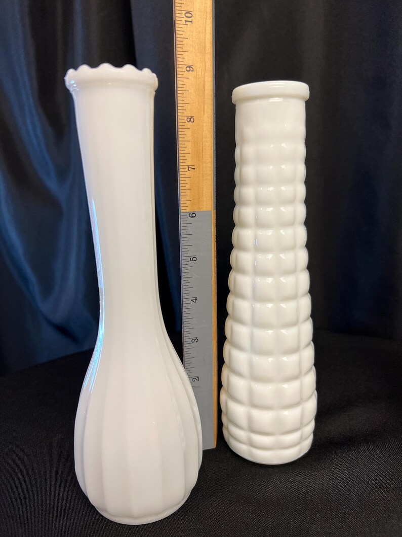 Vintage Milk Bud Glass Vase, Your Choice - Etsy