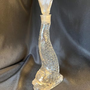 Vintage Glass Koi Fish Art Glass Decanter - Etsy