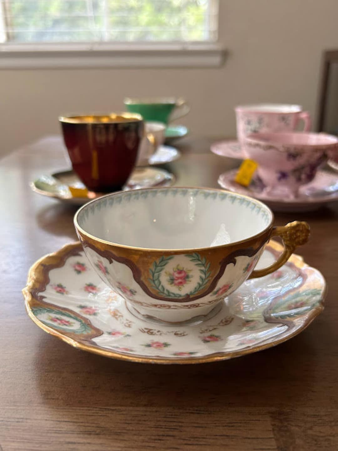 Antique French Limoges Tea Cup and Saucer - Etsy