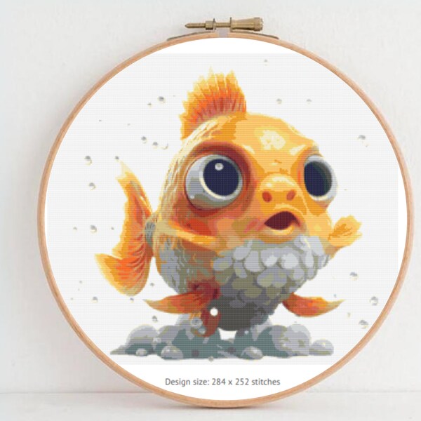 Fish Cross Stitch - Etsy