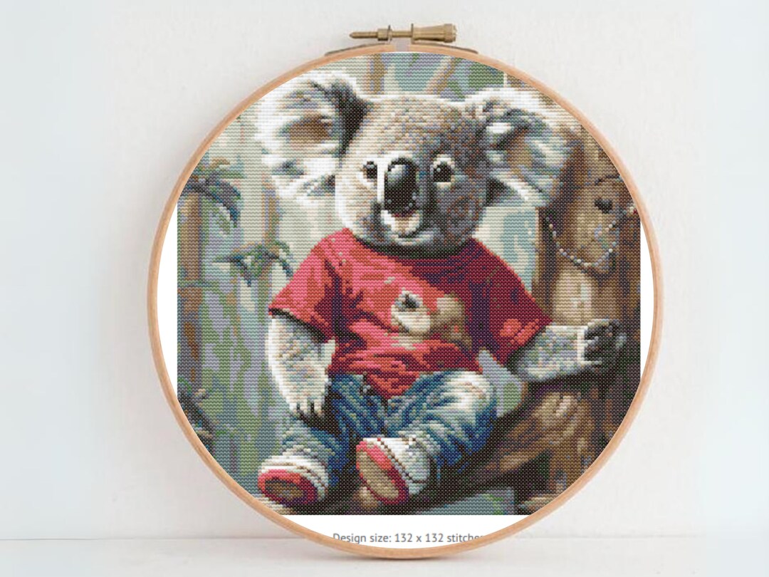 Koala Cross Stitch Pattern Koala Cross Stitch Cross Stitch Pattern ...