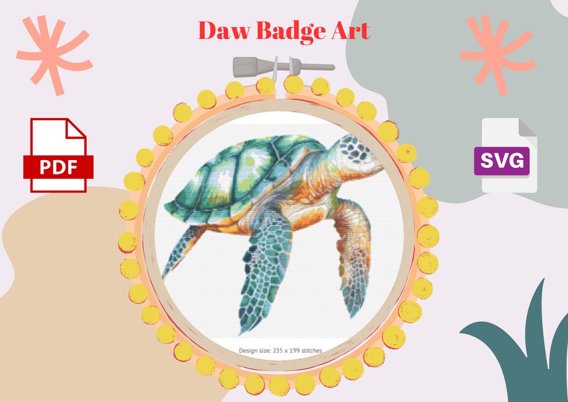 Turtle Cross Stitch Pattern Turtle Cross Stitch Cross Stitch Pattern ...