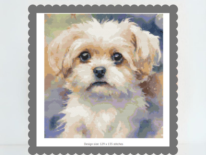 Dog Cross Stitch Pattern Dog Cross Stitch Cross Stitch Pattern simple ...