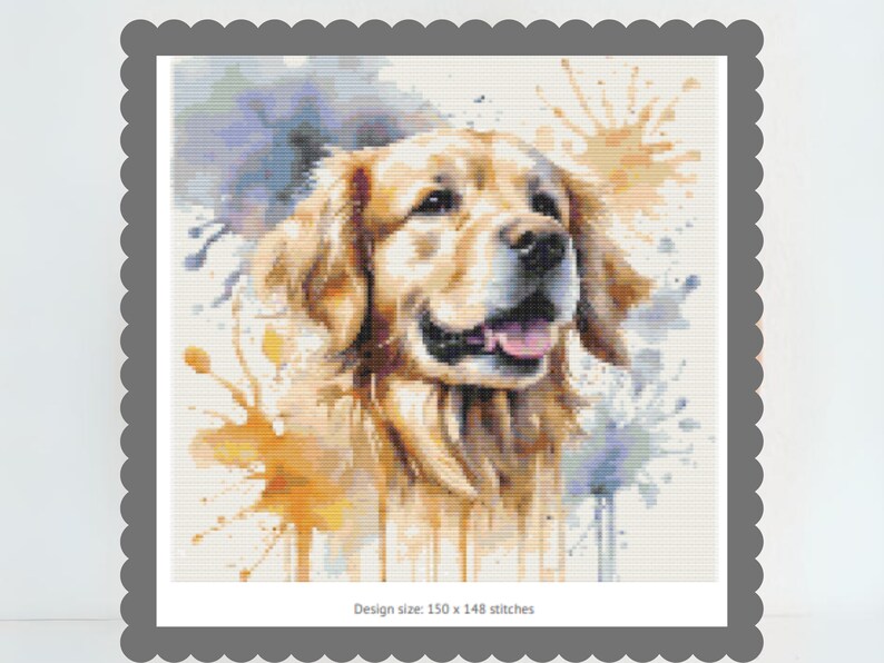 Golden Retriever Cross Stitch Pattern Dog Cross Stitch Cross Stitch ...