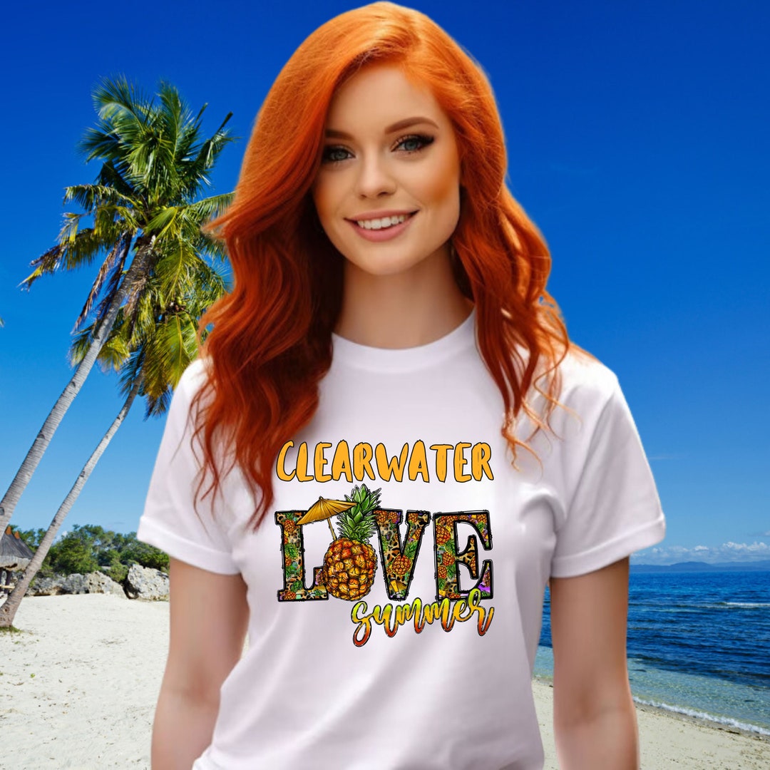 Clearwater Love Summer Watercolor T-shirt,summer Beach Shirt,clearwater ...