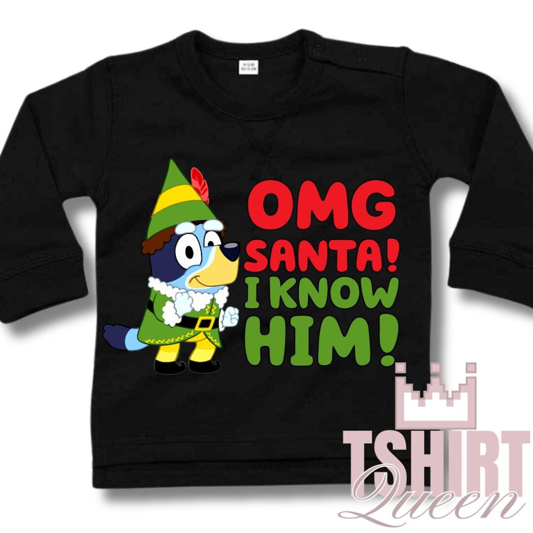 Elf Bluey, Bluie, OMG I Know That Guy, Elf, Blue Dog Christmas ...