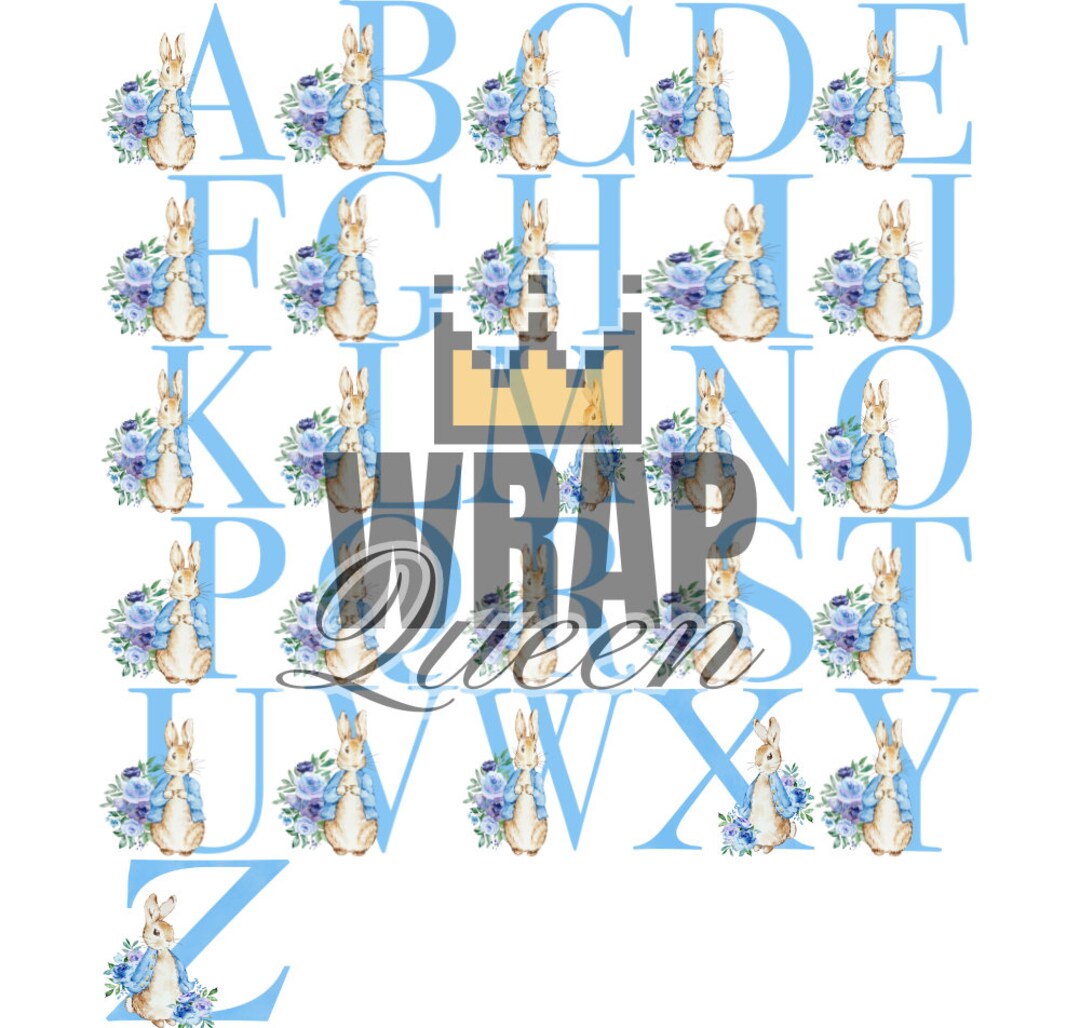 Peter Alphabet Rabbit PNG Digital File Download - Etsy UK