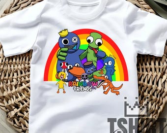 Rainbow Friends Birthday Shirt, Rainbow Friends Tshirt, Corrupted Blue ...