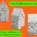 Haunted House Paper Craft, Printable Halloween Coloring Activity for ...