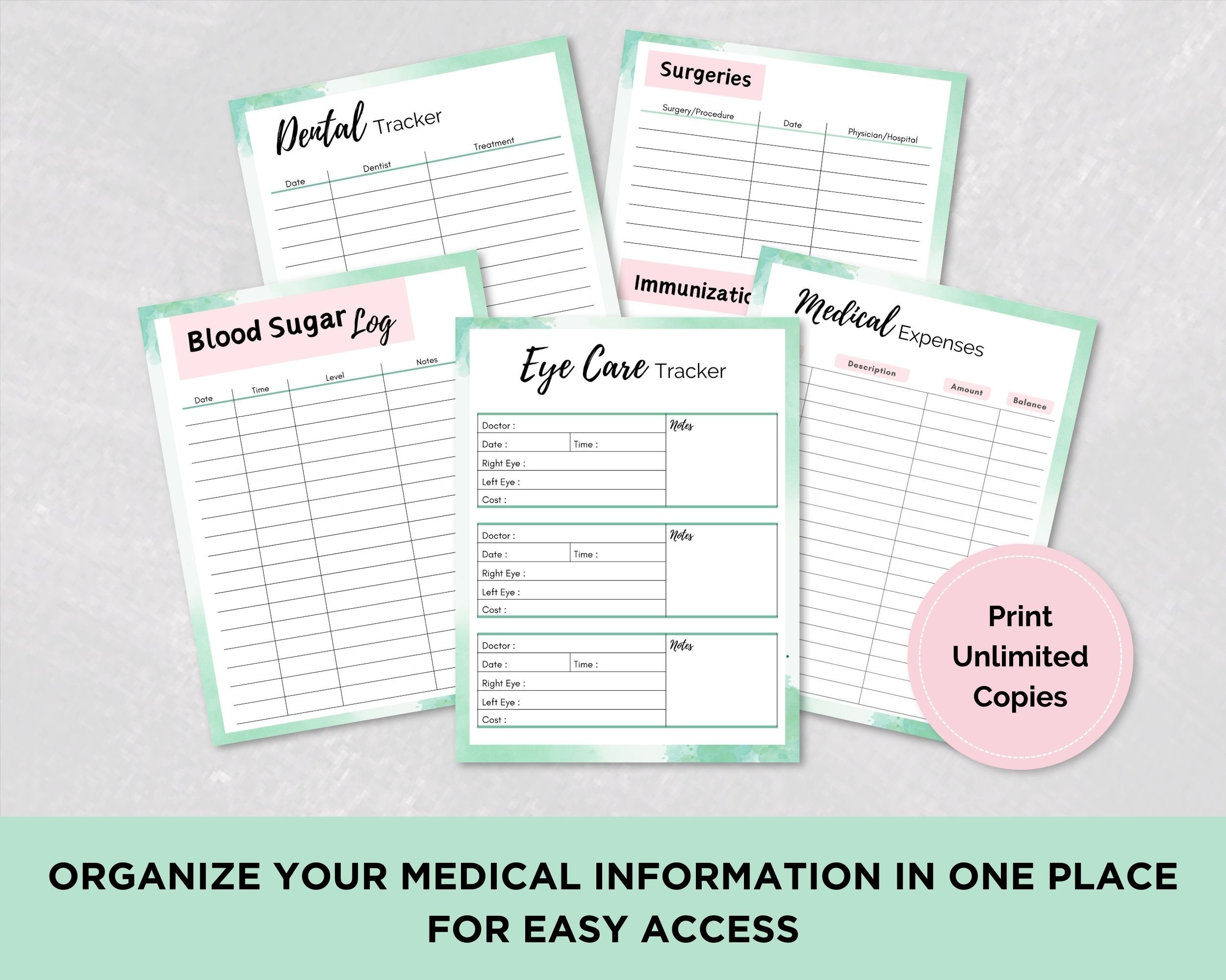 Medical Binder Printable, Chronic Illness Medical Planner, Fillable PDF ...