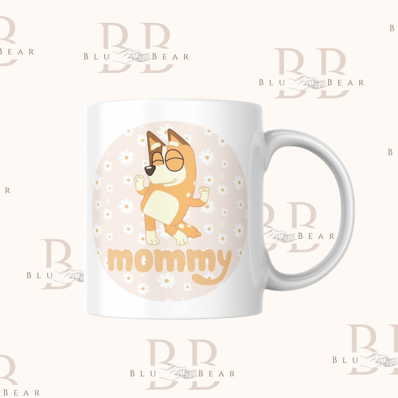 Bluey Mug Bluey Mom and Dad Club Matching Mugs Childrens Bluey Mum Dad ...
