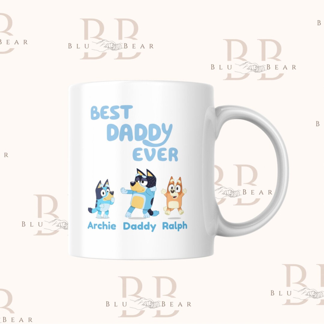 Bluey Mug Bluey Mom and Dad Club Matching Mugs Childrens Bluey Mum Dad ...