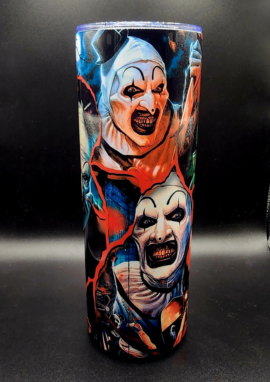 20oz Stainless Steel Tumbler Killer Clown Art Mime Demon Clown ...