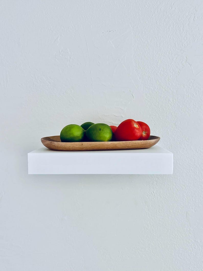 Floating Shelf White, Heavy Duty Kitchen Shelves, Rustic Shelfs. Easy ...