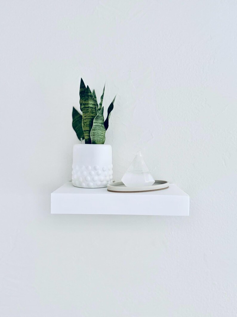 Floating Shelf White, Heavy Duty Kitchen Shelves, Rustic Shelfs. Easy ...