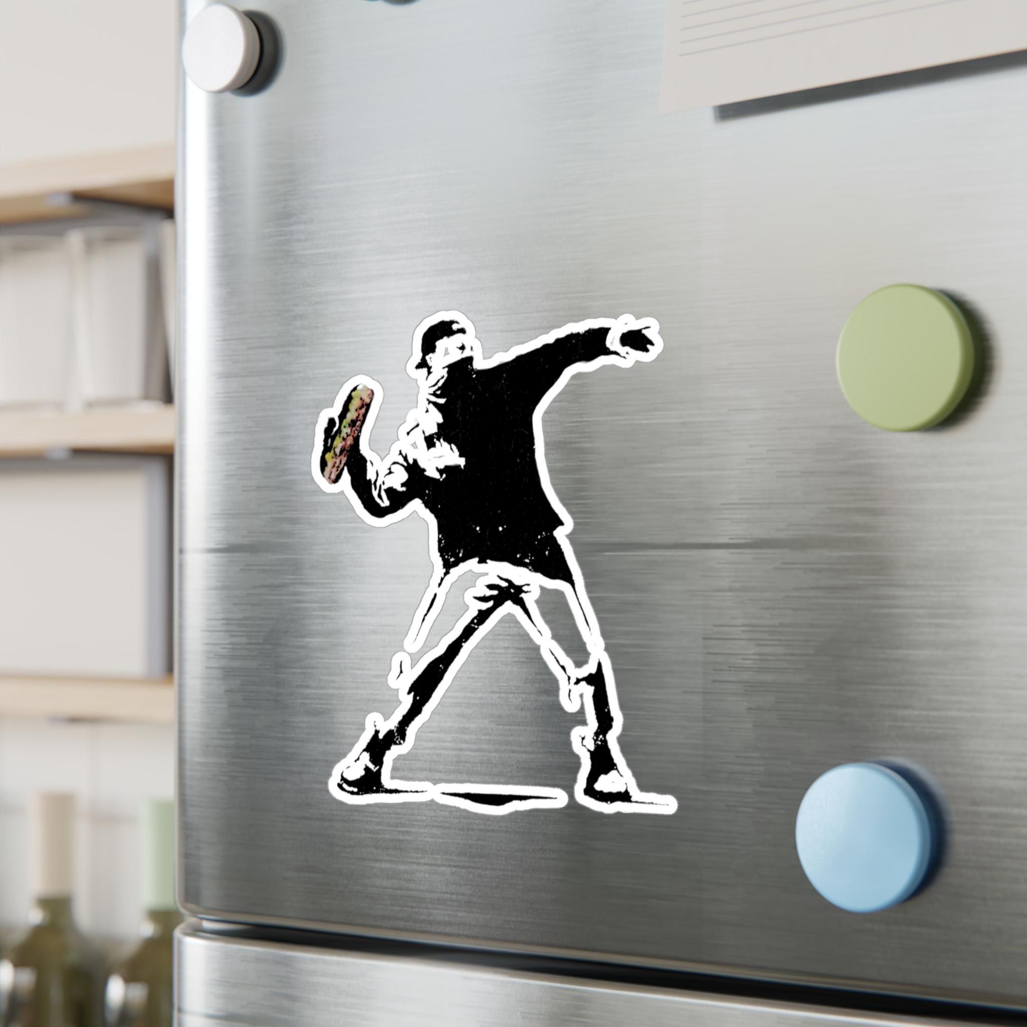 Banksy Inspired DC Sandwich Thrower Vinyl Decal, Anti-trump Washington ...
