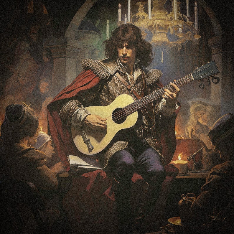 The Bard Digital Art Print LIMITED to 10 UNITS - Etsy