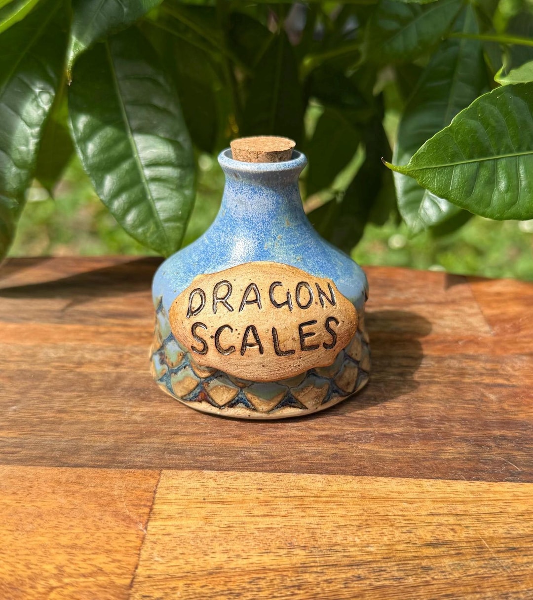 Ceramic Dragon Scales Potion Bottle - Etsy