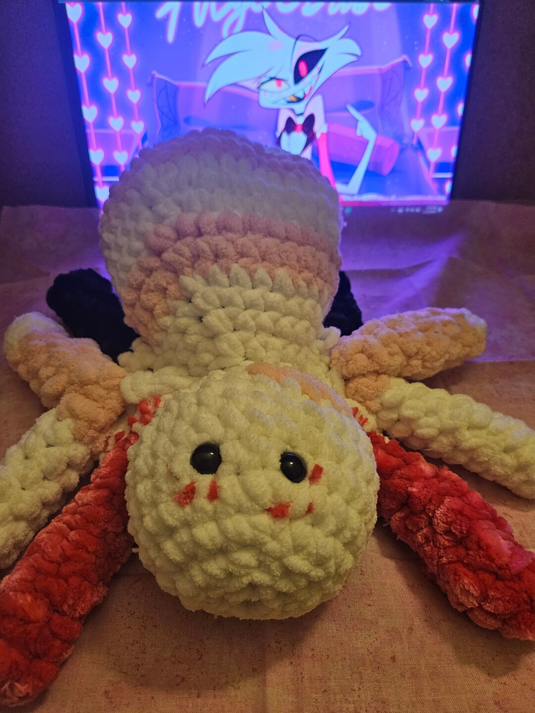 Angel Dust Spider Plush Large Hazbin Hotel - Etsy