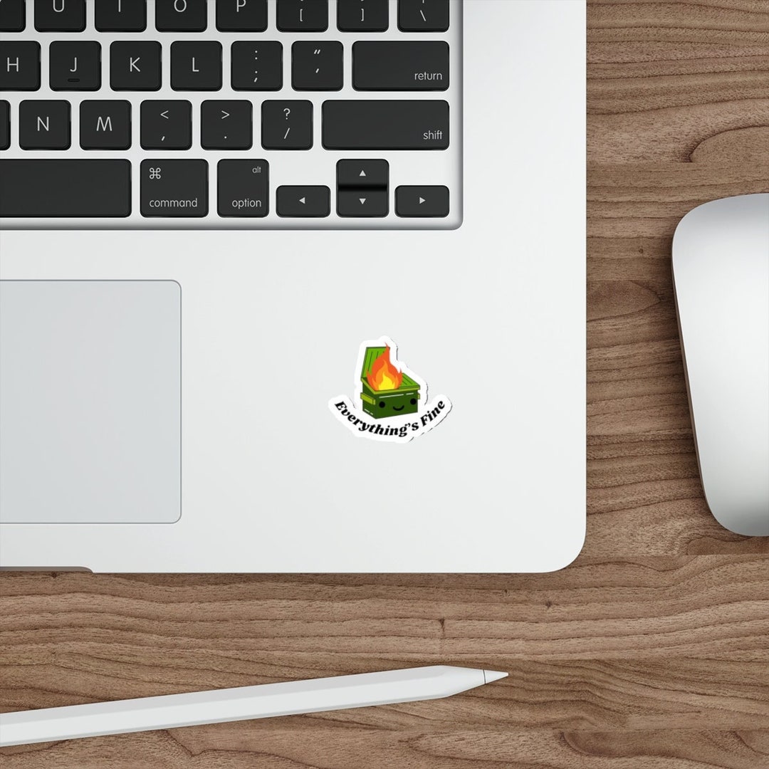 Die-cut Happy Little Dumpster Fire Sticker - Etsy