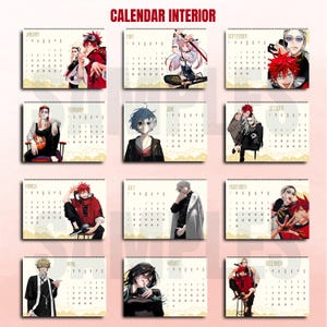 Gokurakugai Anime Kalender 2026: Manga inspiriert druckbare PDF ...