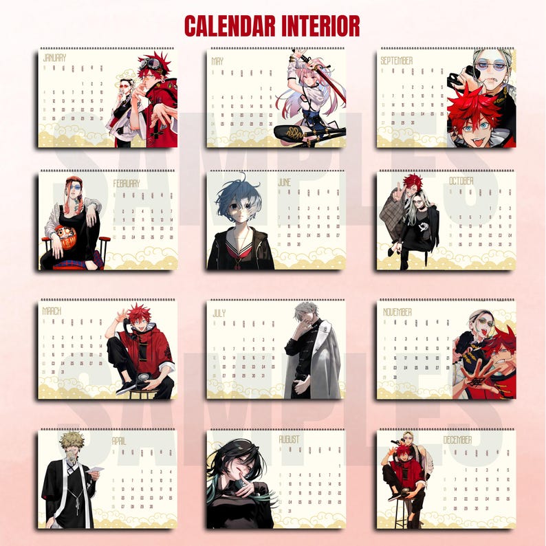 Gokurakugai Anime Kalender 2026: Manga inspiriert druckbare PDF ...