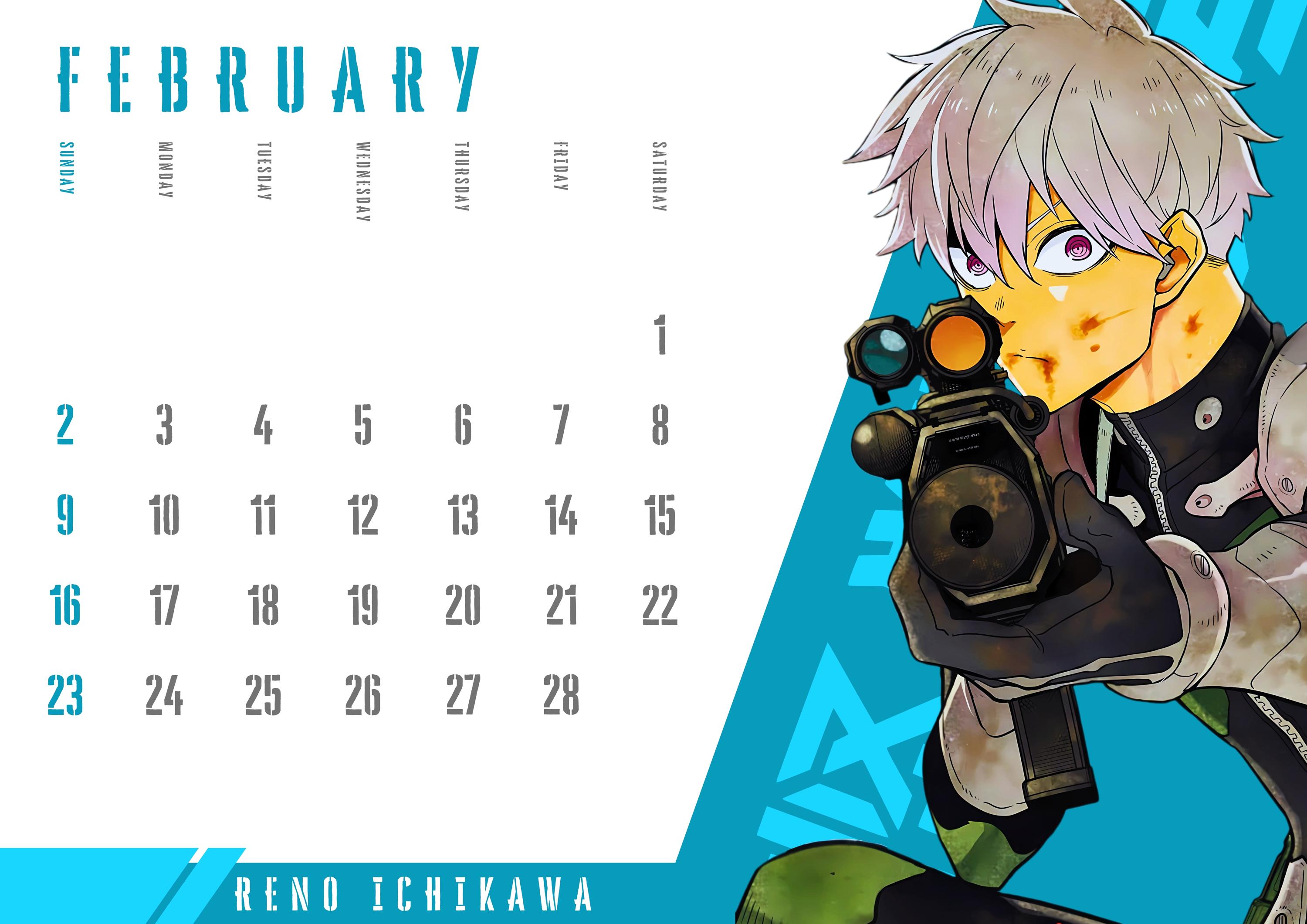Anime Calendar 2025 Kaiju No.8 Digital,printable PDF & Editable ...