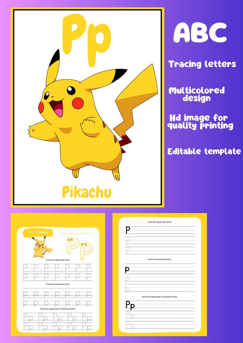 Coloring and All in One Activity Book Pokemon Inspired - Etsy