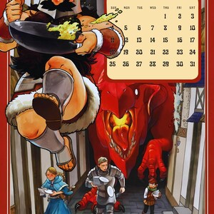 Anime Calendar 2025 Delicious in Dungeon Inspired Digital,printable PDF ...