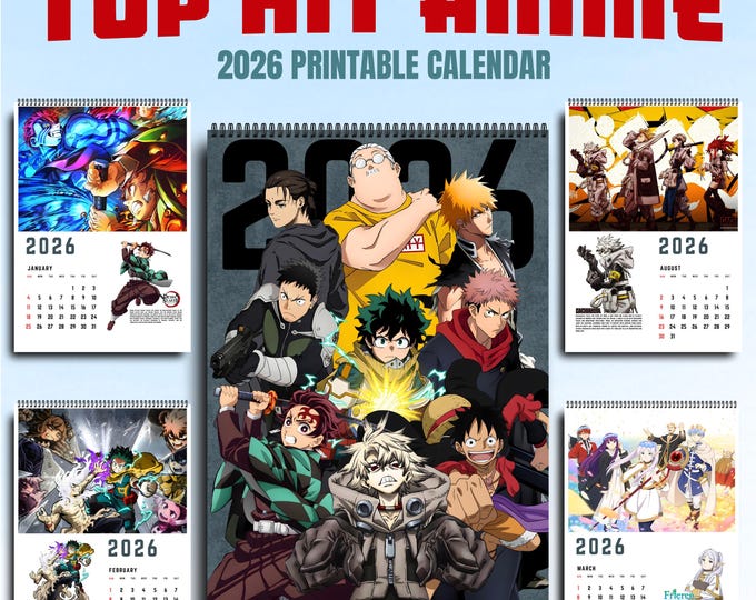 Gokurakugai Anime Kalender 2026: Manga inspiriert druckbare PDF ...