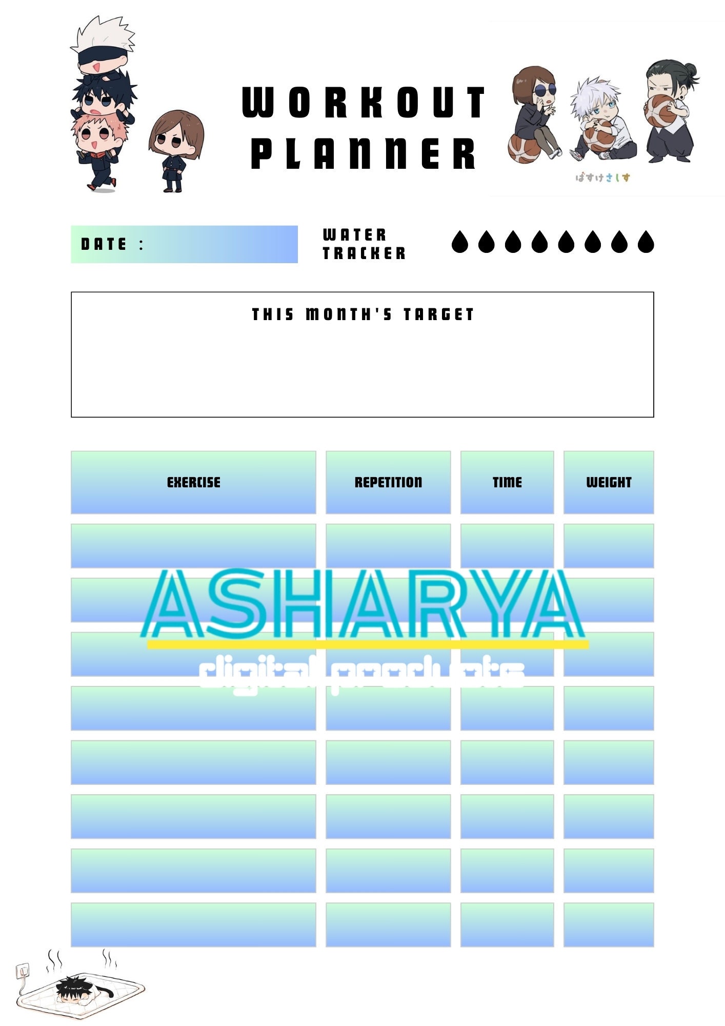 2024 Journal Planner Jujutsu Kaisen Chibi Inspired - Etsy