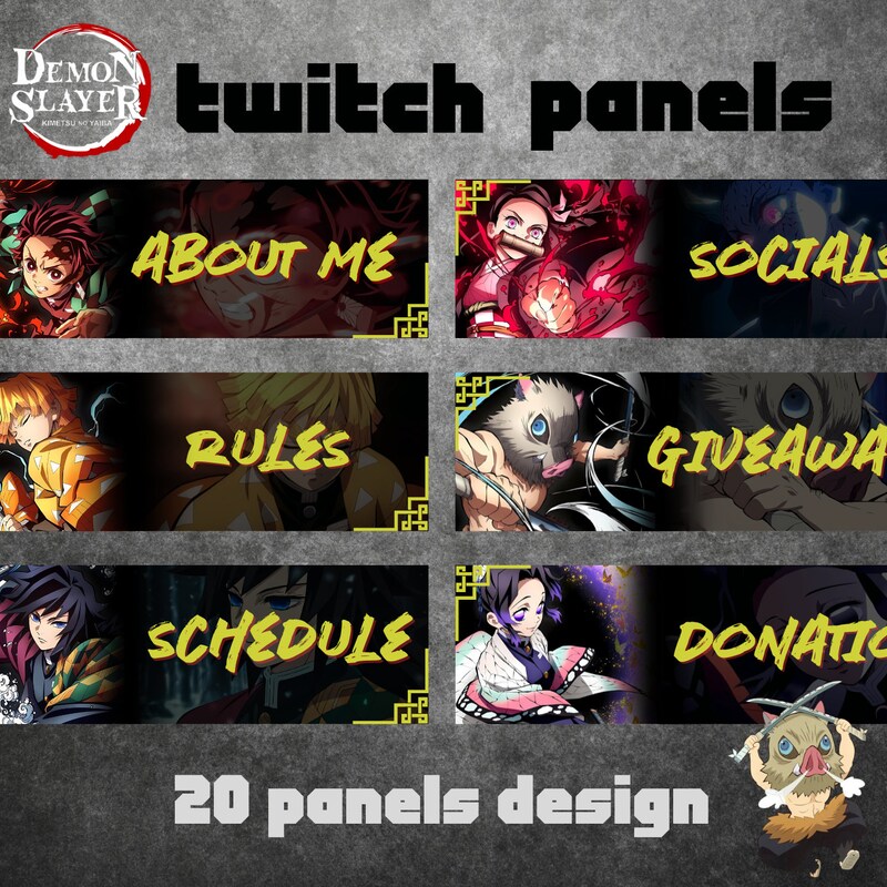 Demon Slayer Twitch Overlay - Etsy