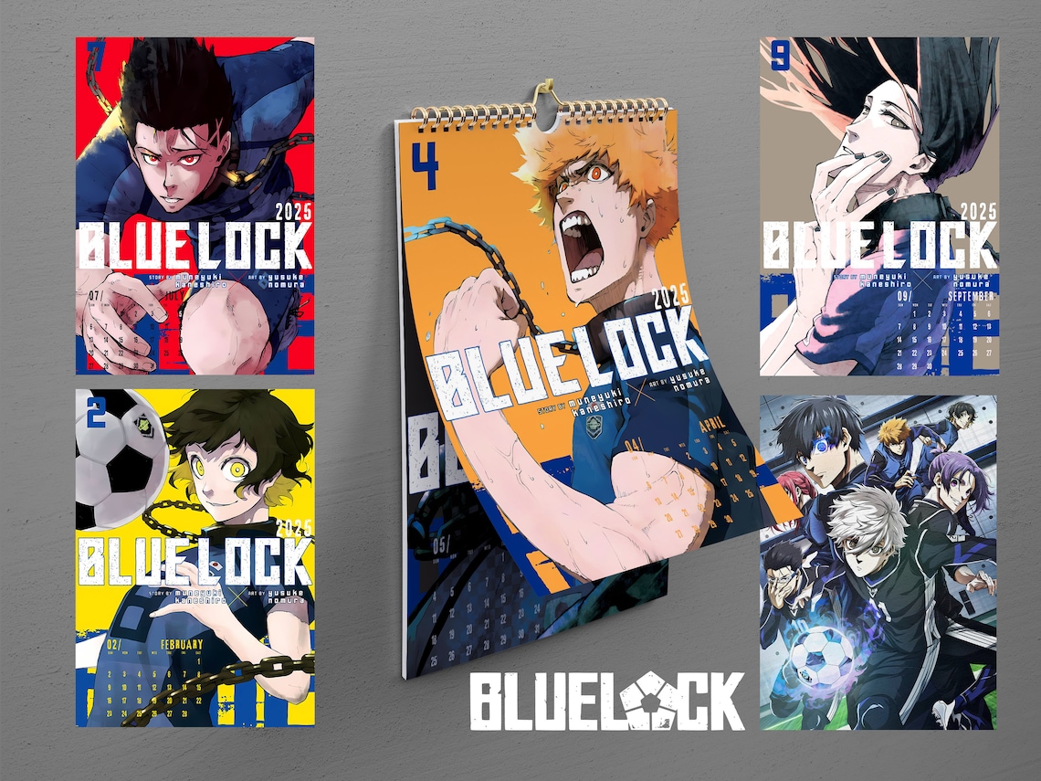 Anime Calendar 2025 BLUELOCK Inspired Editable Templates & Ready to ...