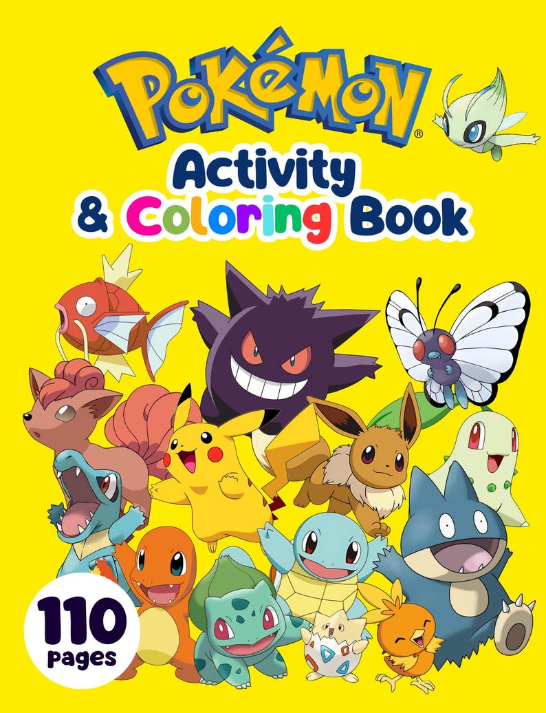 Coloring and All in One Activity Book Pokemon Inspired - Etsy