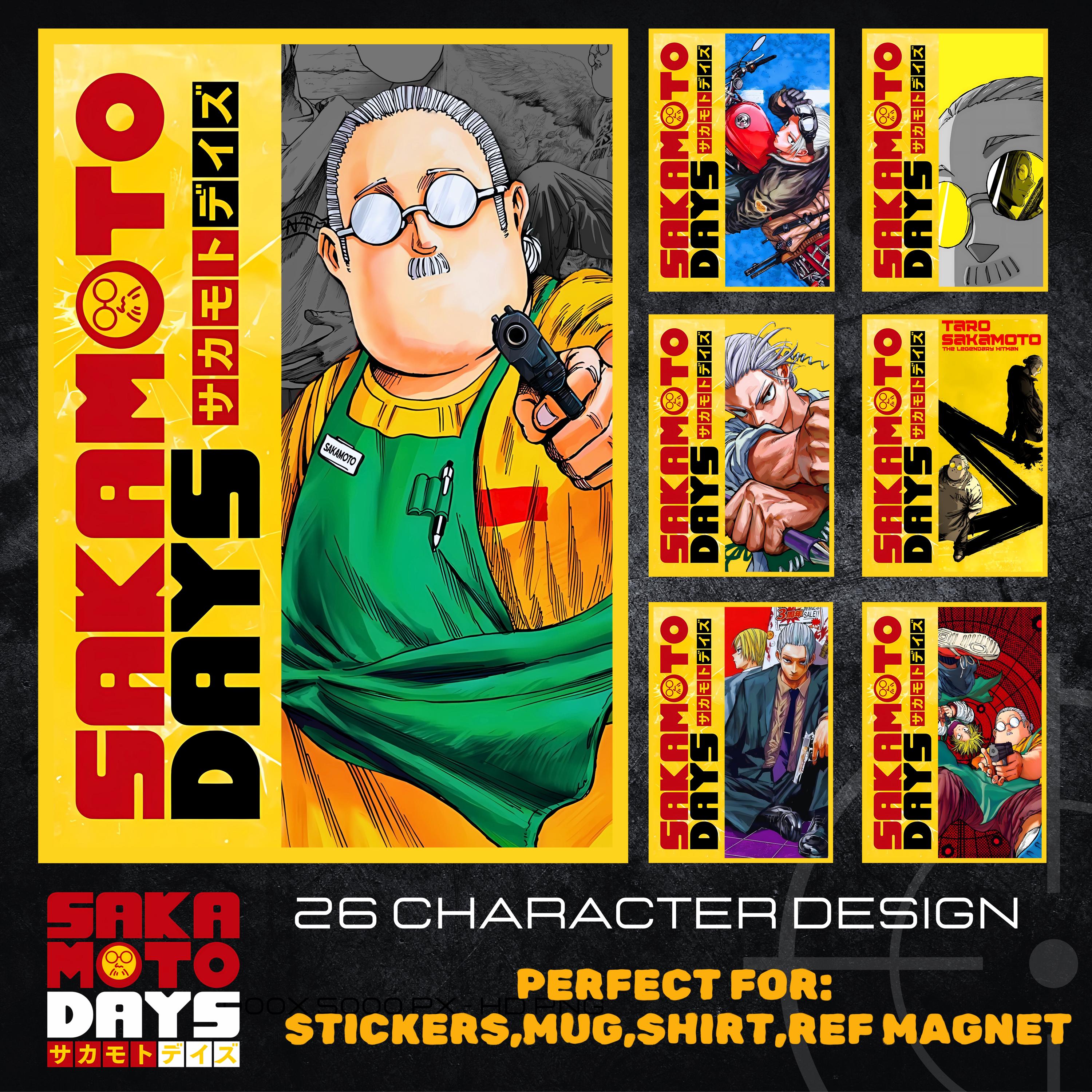 70+ Sakamoto Days Anime Digital and Printable Stickers 3 Version Png's ...