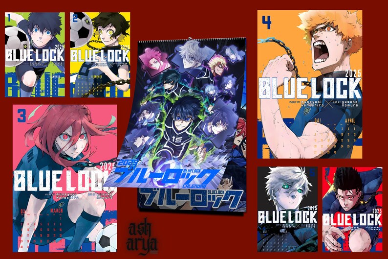Anime Calendar 2025 BLUELOCK Inspired Editable Templates & Ready to ...