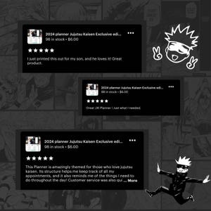 2025 Planner Jujutsu Kaisen Exclusive Editable Template and PDF File ...