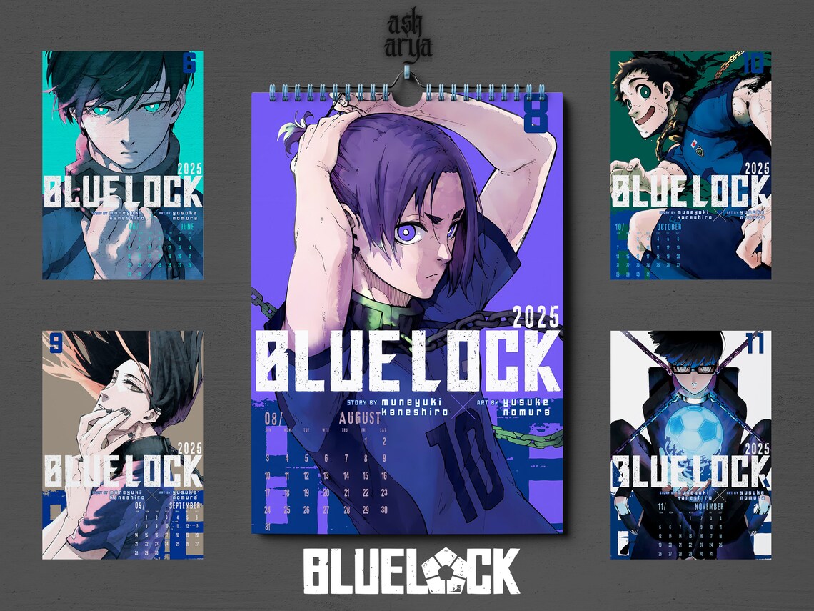 Anime Calendar 2025 BLUELOCK Inspired Editable Templates & Ready to ...