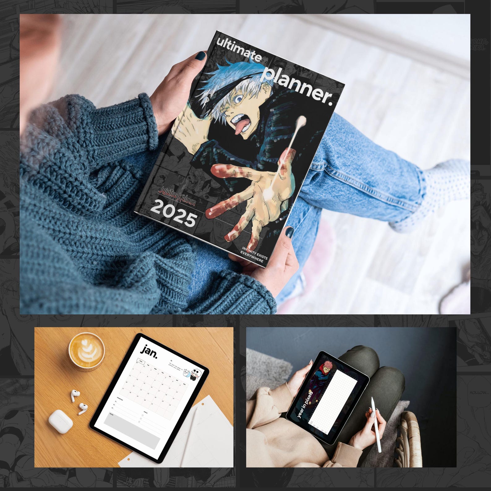 2025 Planner Jujutsu Kaisen Exclusive Editable Template and PDF File ...