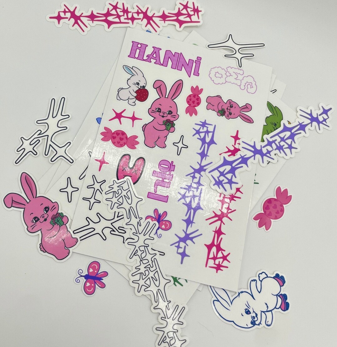 NWJNS Sticker Sheets 17-20 Count Newjeans Member Sticker Pack Made to ...