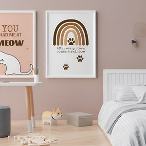 Cat Art Wall Prints , Set of 4 Posters, Pet Wall Art, Cat Wall Prints ...