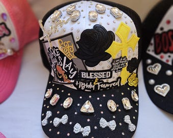 Custom Bling Junk Trucker Hat - Etsy