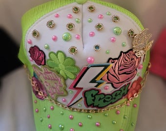 Custom Bling Junk Trucker Hat - Etsy