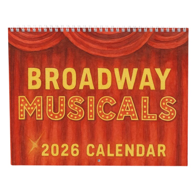 2026 Wall Calendar Theatre - Etsy