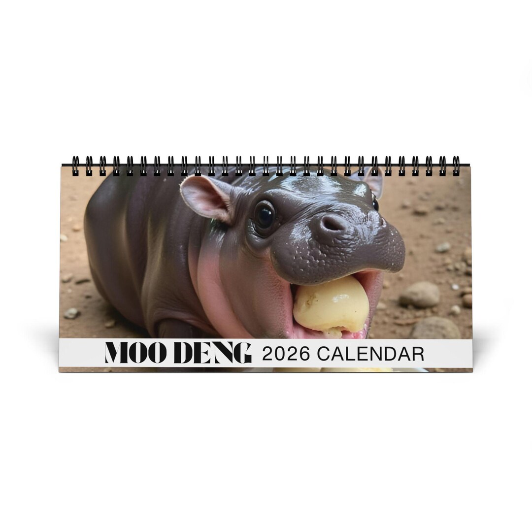 Moo Deng 2026 Desktop Calendar Moo Deng Christmas Gift Moo Deng Gift ...