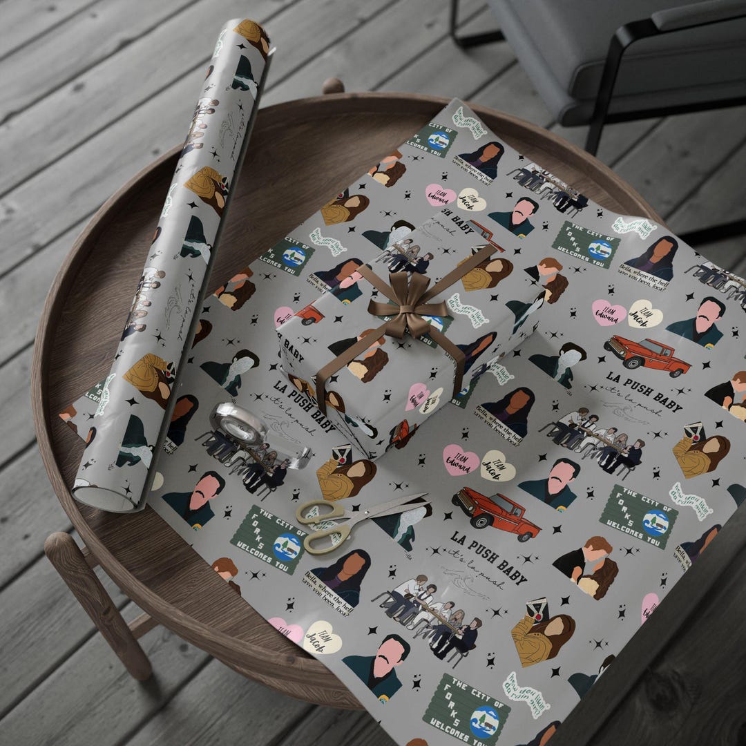 Twilight Wrapping Paper Hoa Hoa Hoa Edward Cullen Christmas Twilight ...